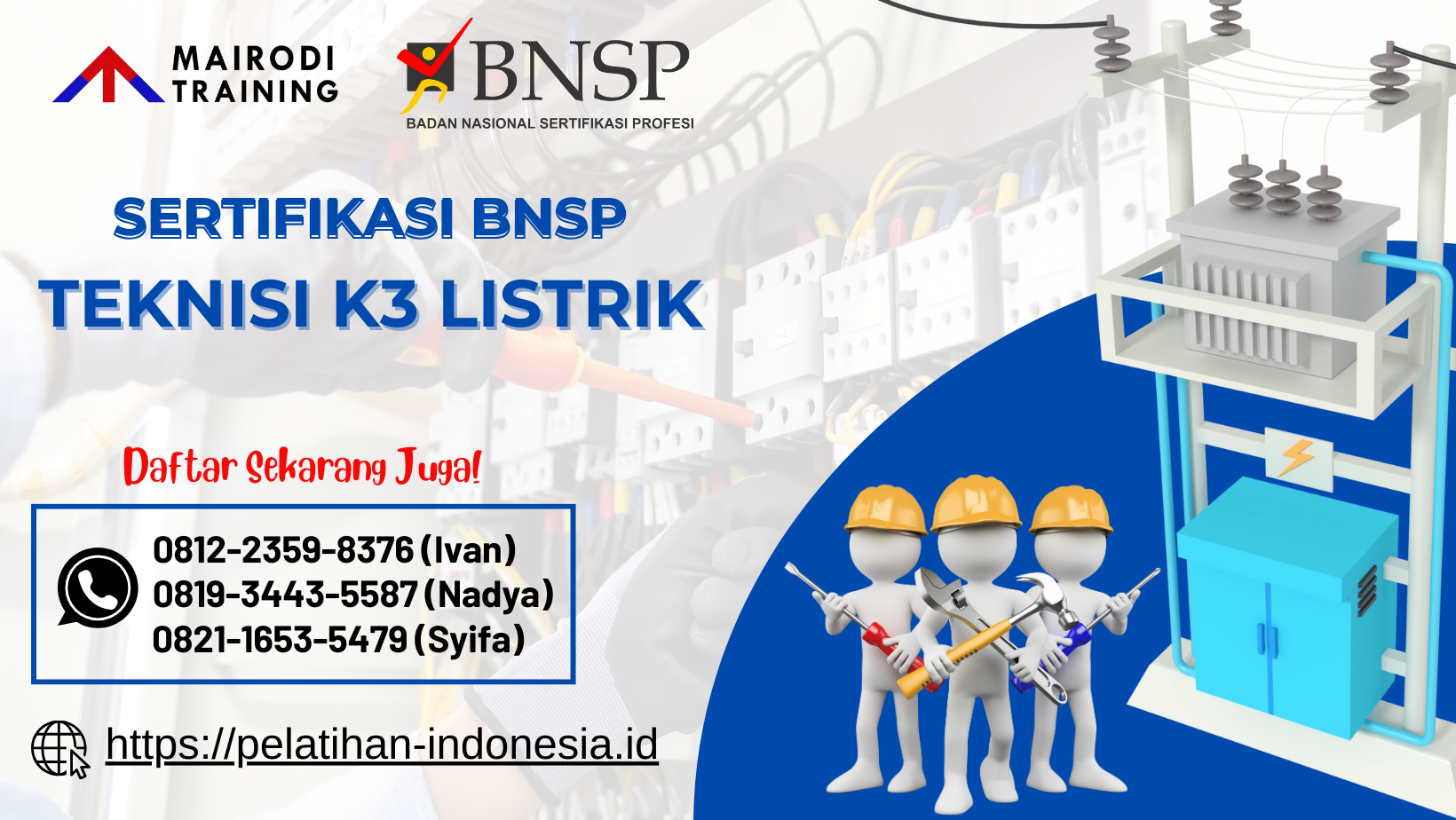 Teknisi K3 Listrik | Pelatihan Teknisi K3 Listrik Bersertifikasi BNSP