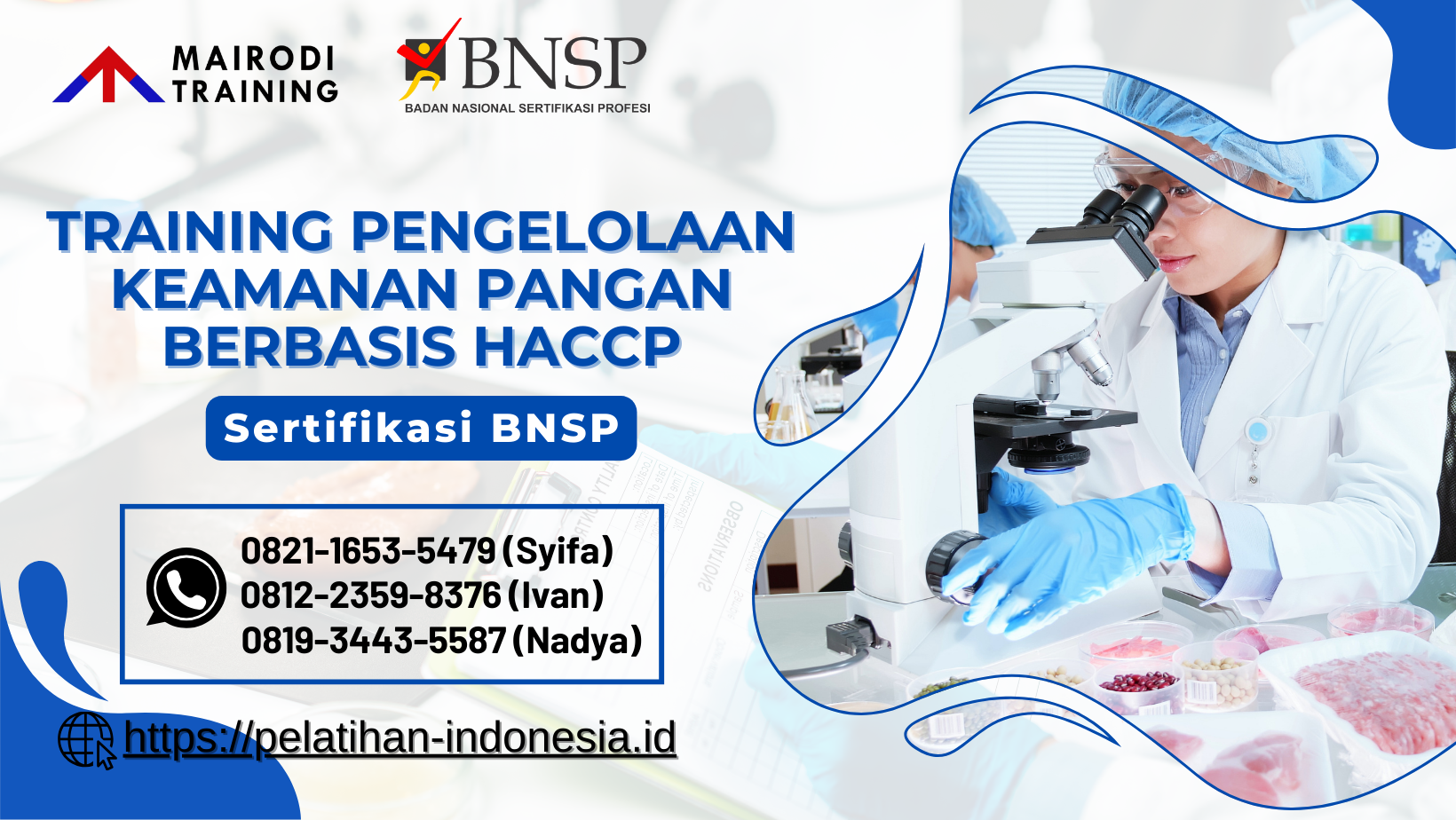 Training Pengelolaan Keamanan Pangan Berbasis HACCP - BNSP
