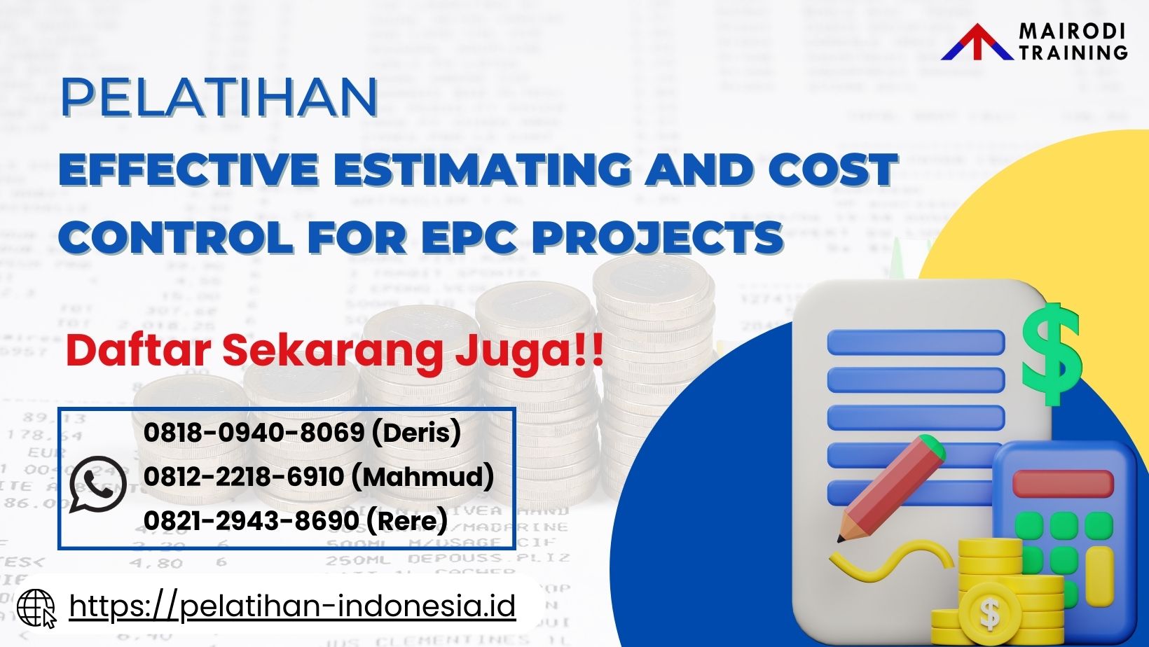 Training Cost Control and Effective Estimating for EPC Projects