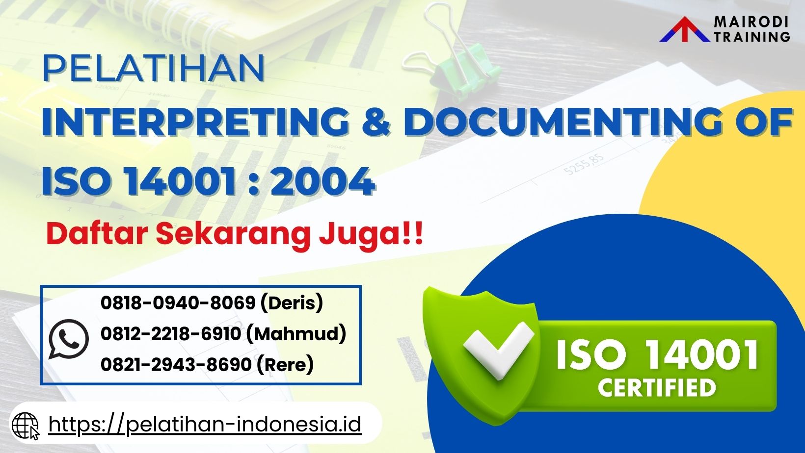 Training ISO 14001 - Detail Jadwal dan Info Pelatihan
