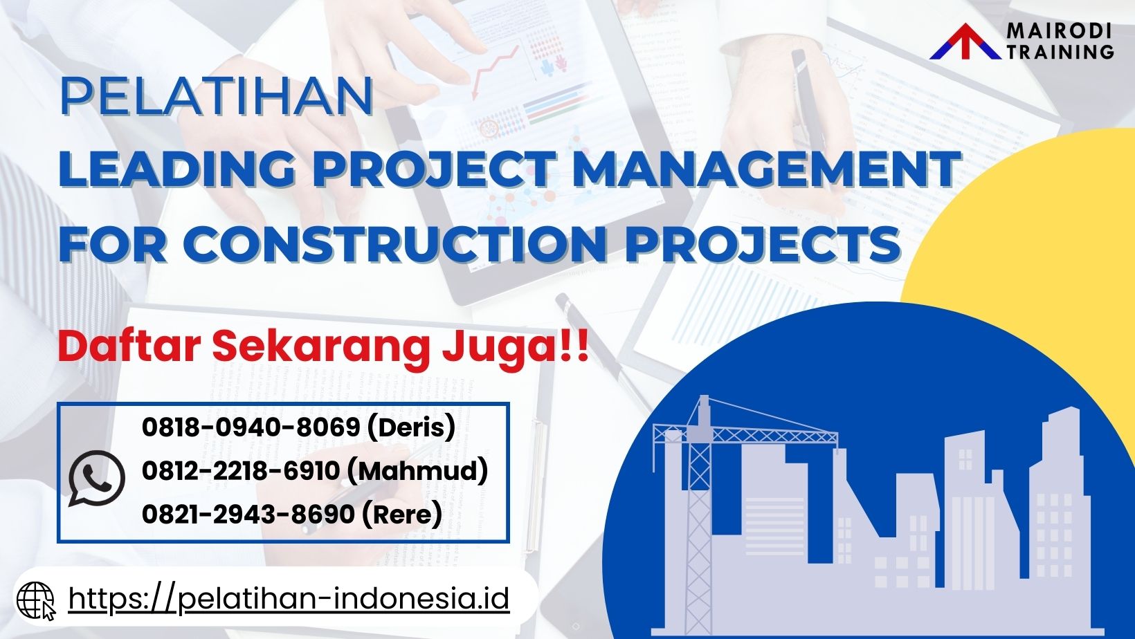 Training Project Management for Construction